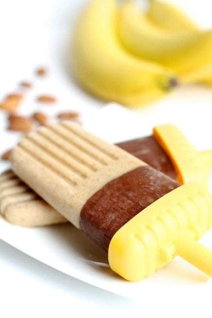 Creamy Cocoa Banana Nut Popsicles